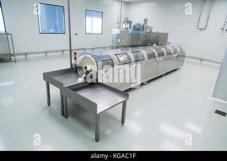 big steel chromed machine with control panel Stock Photo - Alamy