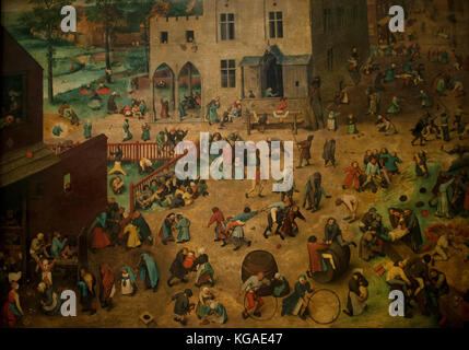 Childrens Games (1560) painting by Pieter Bruegel (Brueghel) the Elder ...