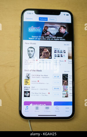 iPhone X - Front view / screen of the newest iPhone in Apple's line up ...