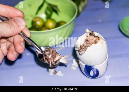 Balut boiled developing duck embryo is a special cuisine in Asia. it's ...