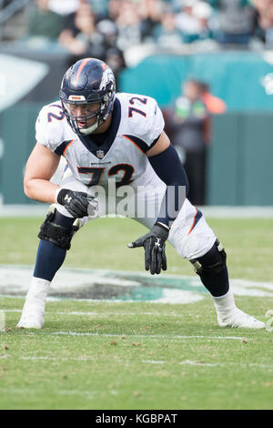 Denver Broncos offensive tackle Garett Bolles (72) warms up during an ...