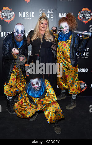 Killer Clowns at Shocktober Halloween Tulleys Attraction Stock Photo ...