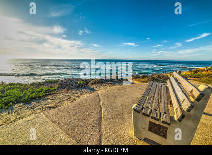 A bench by the ocean in La Jolla, California, USA Stock Photo - Alamy