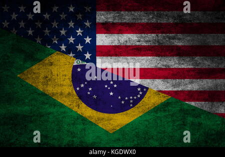 Country relations. Flags on textured background Stock Photo - Alamy
