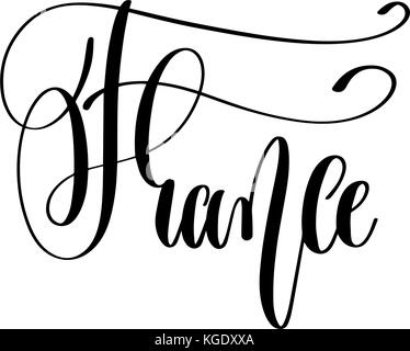 Paris hand written calligraphy lettering. Modern brush typography Stock ...