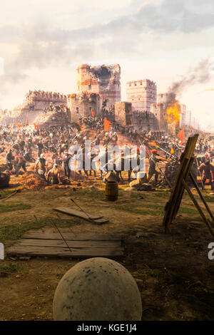 ISTANBUL, TURKEY - 6 JUNE , 2016:Fall of Constantinople Captured by ...