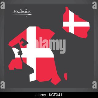 Administrative vector map of the danish capital Copenhagen Stock Vector ...