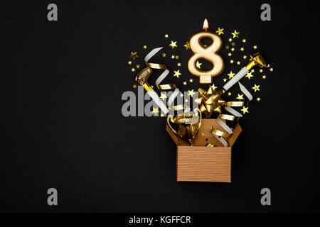 Birthday background with number. Beautiful birthday card with colorful ...