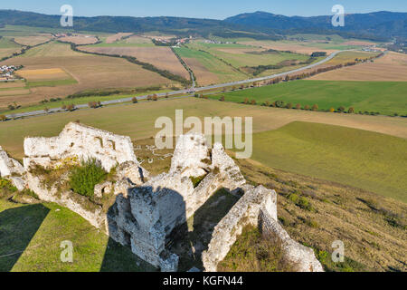 Aerial View of Spis Castle in Slovakia: The Medieval Fortress from ...