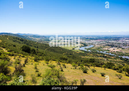 View of the mountains, river and city of Talca, Chile Stock Photo - Alamy