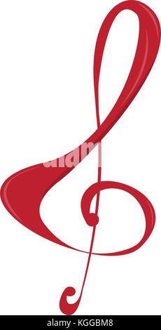 Isolated treble clef. Comic musical note Stock Vector Image & Art - Alamy