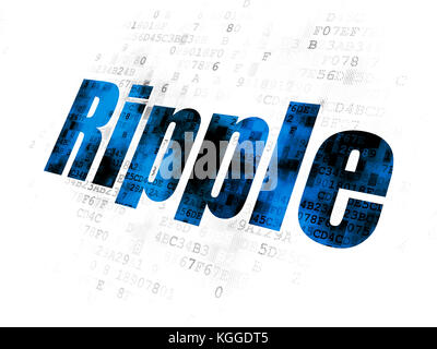 Blockchain concept: Ripple on Digital background Stock Photo - Alamy