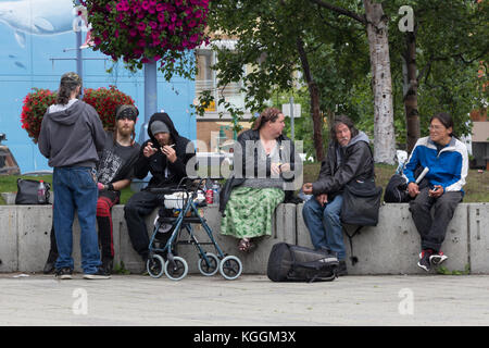 Town Square Anchorage, Alaska, USA Stock Photo - Alamy