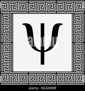 Psi greek symbol small letter lowercase font icon in circle round ...