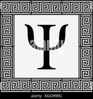 Psi greek symbol small letter lowercase font icon in circle round ...