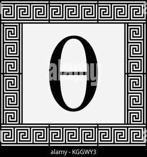 Theta greek small symbol lowercase letter font icon in circle round ...