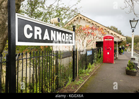 UK England Somerset Cranmore Station platform East Somerset Railway ...