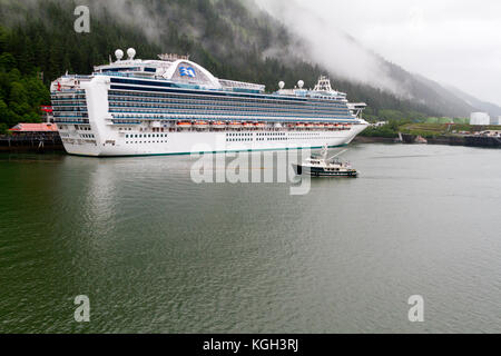 The cruise ship Ruby Princess docked in Juneau, Alaska Stock Photo - Alamy