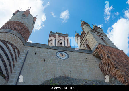 Riola, Italy - 2nd November 2017:Rocchetta Mattei castle in Riola ...