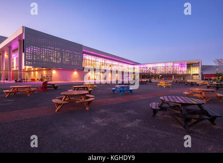 Mohawk College's Fennel Campus at dusk in Hamilton, Ontario, Canada ...