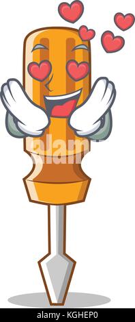 With heart screwdriver character cartoon style Stock Vector Image & Art ...