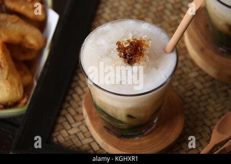 Es Daluman, Balinese Drink of Green Grass Jelly with Coconut Milk and ...