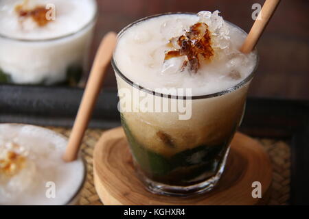 Es Daluman, Balinese Drink of Green Grass Jelly with Coconut Milk and ...