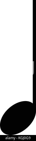 crotchet note line style icon design, Music sound melody song musical ...