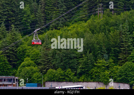 A cable-car ascends up Mt. Roberts in Juneau, Alaska Stock Photo - Alamy