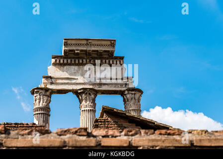 Three Pillars of the Temple of Castor and Pollux in the Roman Forum Stock Photo - Alamy