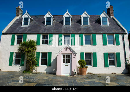 Historic house, main road The avenue, Insel Sark, Channel Islands ...