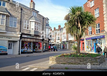 Swanage town centre Dorset U.K Stock Photo - Alamy