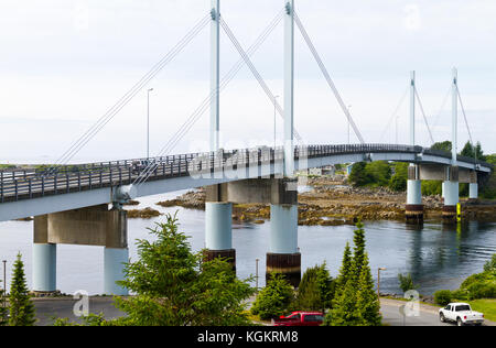 Sitka, Alaska: The modern John O'Connell Bridge connects Japonski ...