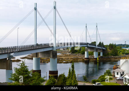 Sitka, Alaska: The modern John O'Connell Bridge connects Japonski ...