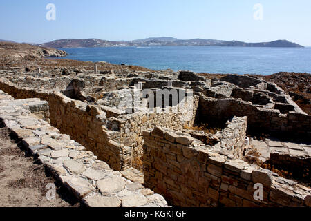 The buildings by the Stadium on Delos, Cyclades, Greece Stock Photo - Alamy