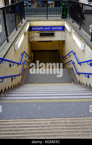 Aldgate East Underground Station Stock Photo - Alamy