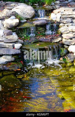 Waterfalls at Reeves-Reed Arboretum, Summit, New Jersey Stock Photo - Alamy