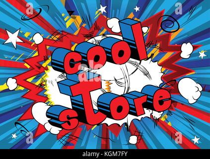 Cool Customer - Comic book style word on abstract background Stock ...