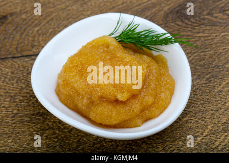 Herring roe with dill on the plate Stock Photo - Alamy