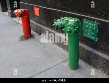 New York City, Siamese hydrant, Siamese connection, fire department ...