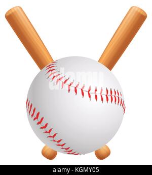Baseball Bat Cross Vector illustration Stock Vector Image & Art - Alamy