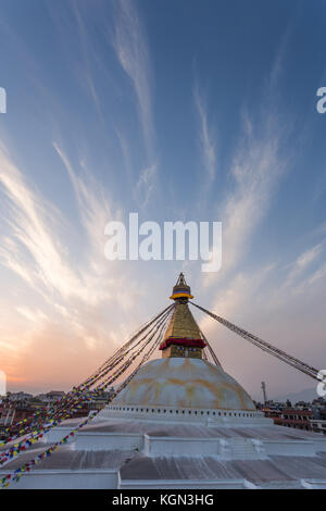 Sunset over Kathmandu Nepal Stock Photo - Alamy
