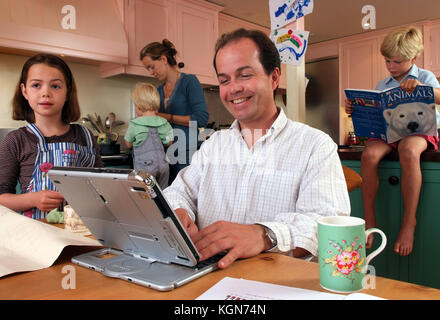 Robert Reoch with wife Georgina, Theodore, Phyllida and baby Mungo at ...