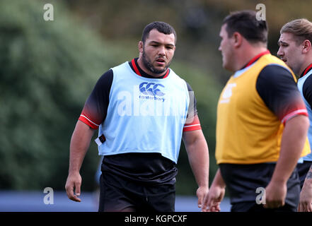 England's Ellis Genge during a press conference at the Allianz Stadium ...