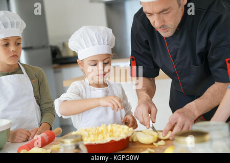 Pastry class with kids little chefs Stock Photo - Alamy
