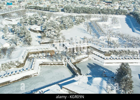 Goryokaku park, A star shaped fort park in Hakodate city, Hokkaido ...