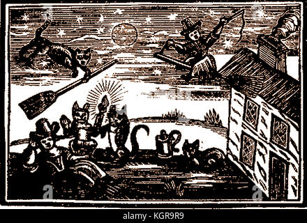 Salem Witch Trials - An old engraving showing the execution of George ...