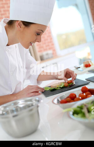 A chef preparing appetizer Stock Photo - Alamy
