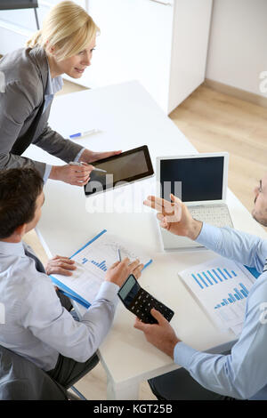 Executive making presentation at business meeting Stock Photo - Alamy