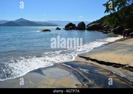Parque da Ilha Anchieta in Ubatuba, blue sea, Atlantic Forest, lush ...